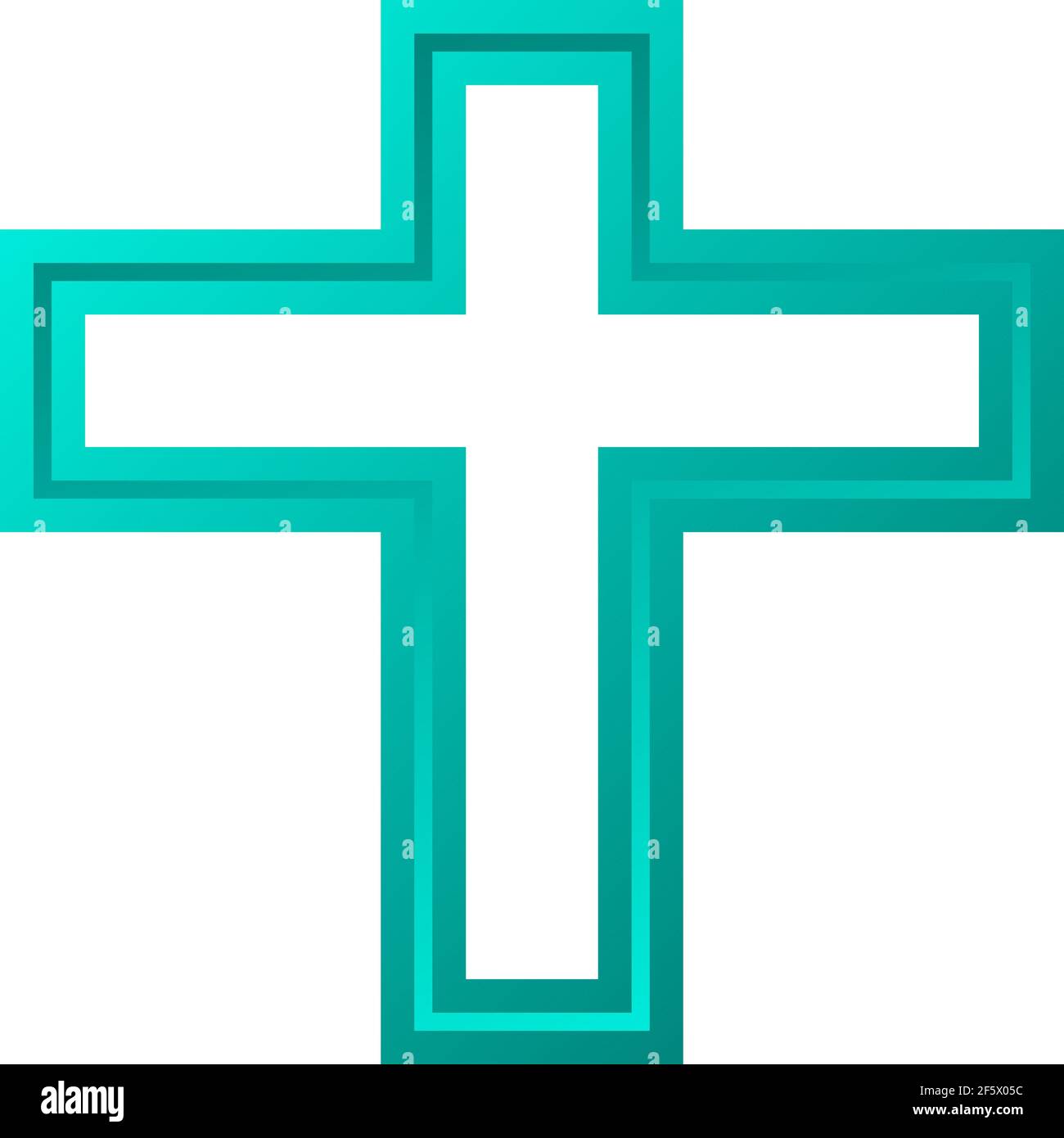 Symbole en croix, signe et icône. Christian Cross — Illustration ...