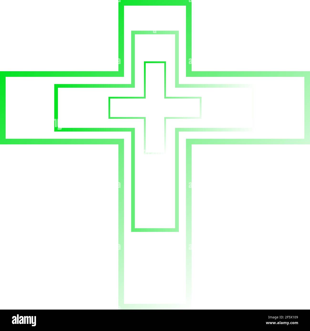 Symbole en croix, signe et icône. Christian Cross — Illustration ...