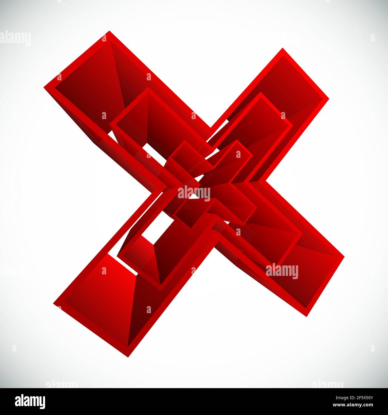 Signe de croix, symbole. Letter X Graphics — Illustration vectorielle ...