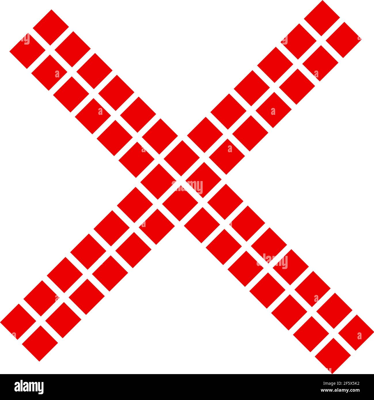 Signe de croix, symbole. Letter X Graphics — Illustration vectorielle ...