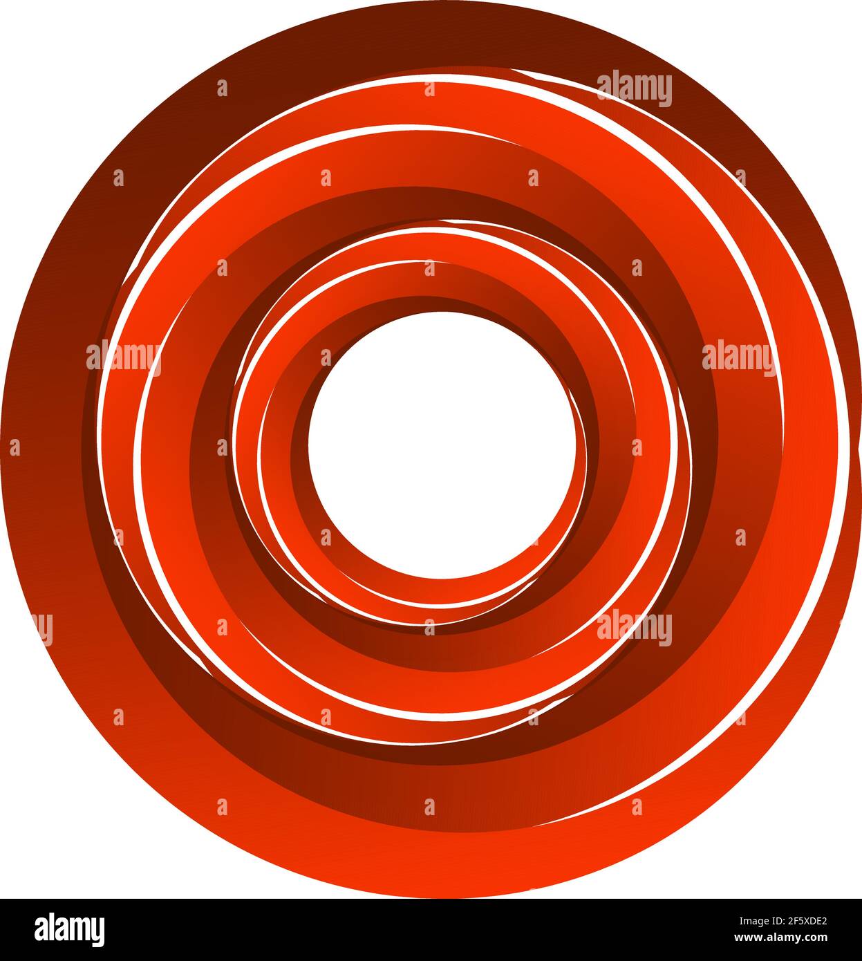 Cercle cyclique, hélice, élément de volute. Forme concentrique avec ...