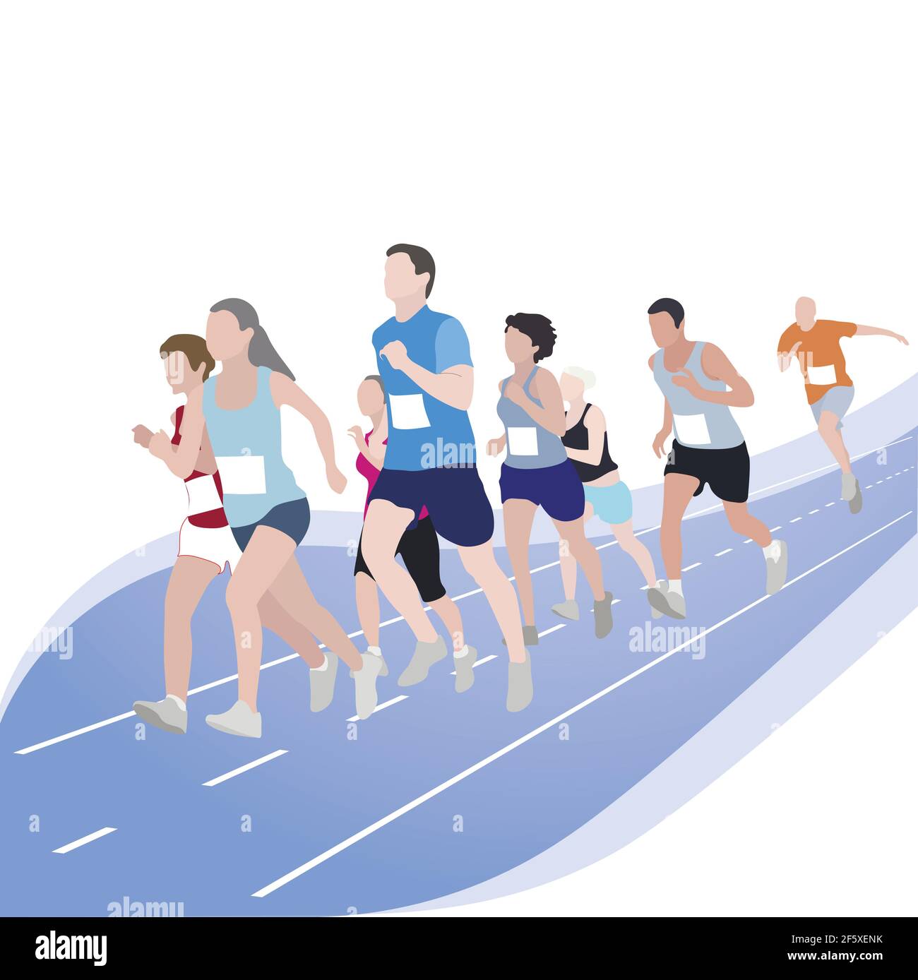 Marathon start Banque d'images vectorielles - Alamy