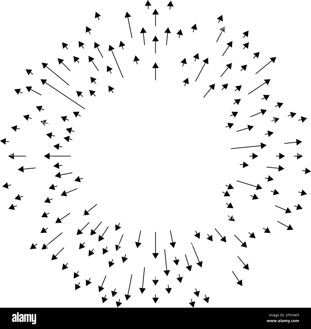 Flèches pointant vers l'extérieur pour les concepts de dilatation, de ...