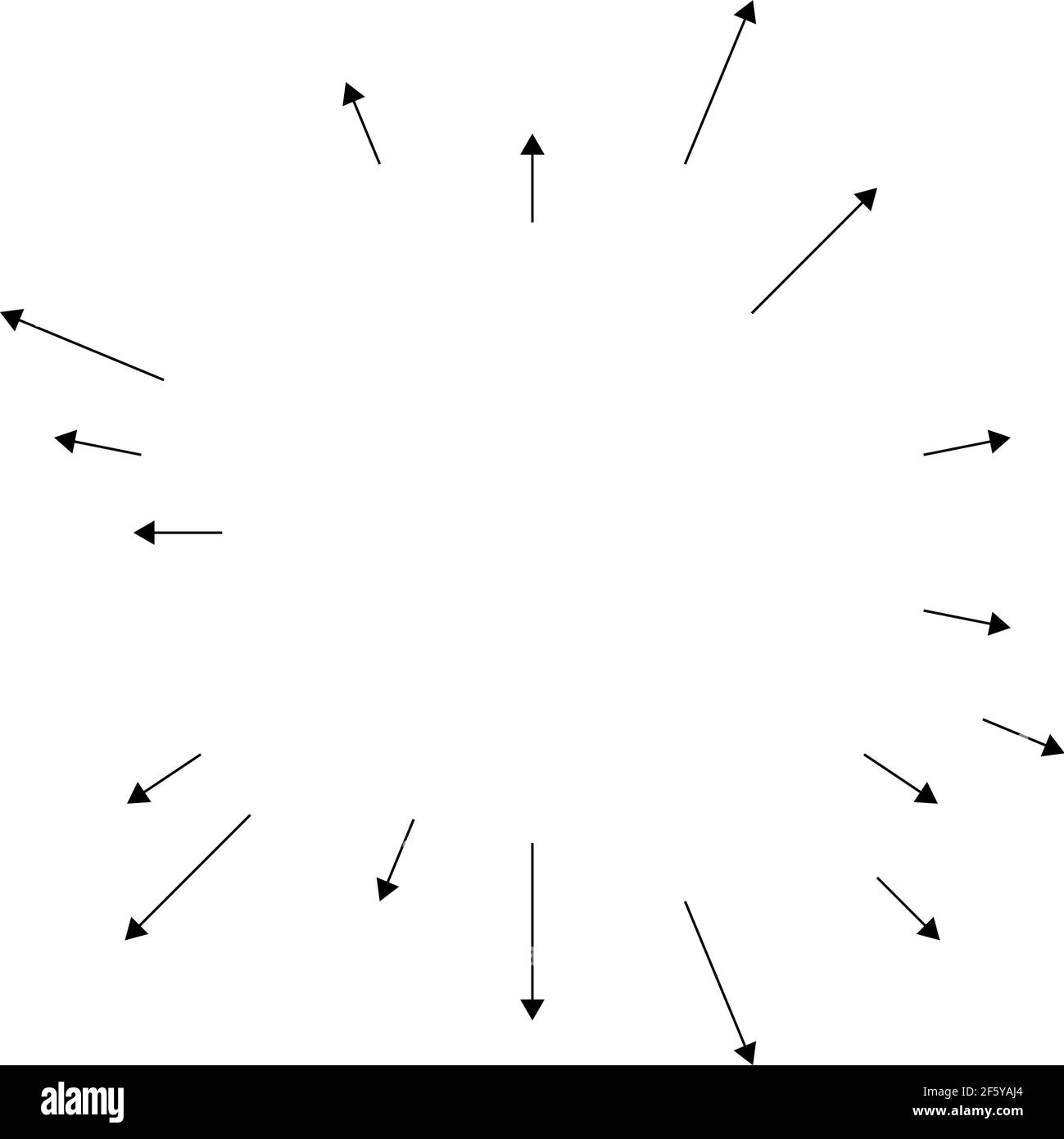 Flèches pointant vers l'extérieur pour les concepts de dilatation, de ...