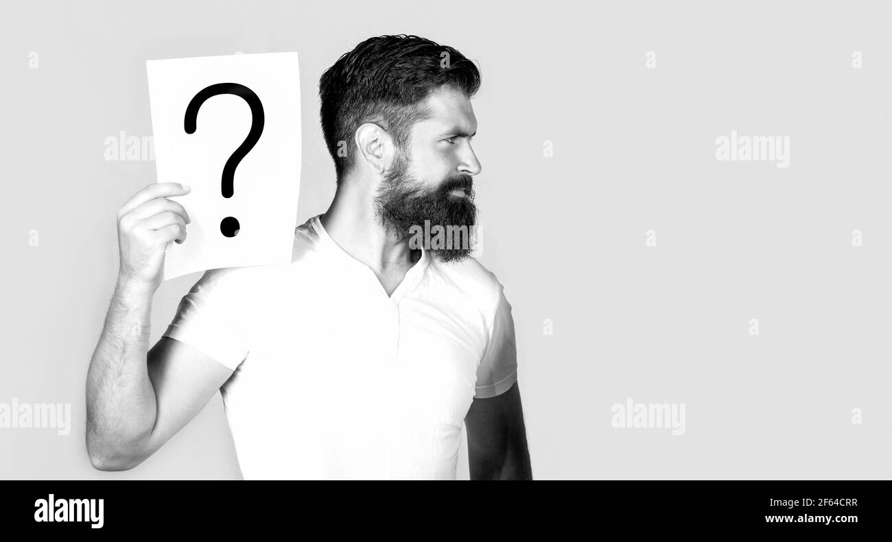Question bonhomme Banque d'images noir et blanc - Alamy