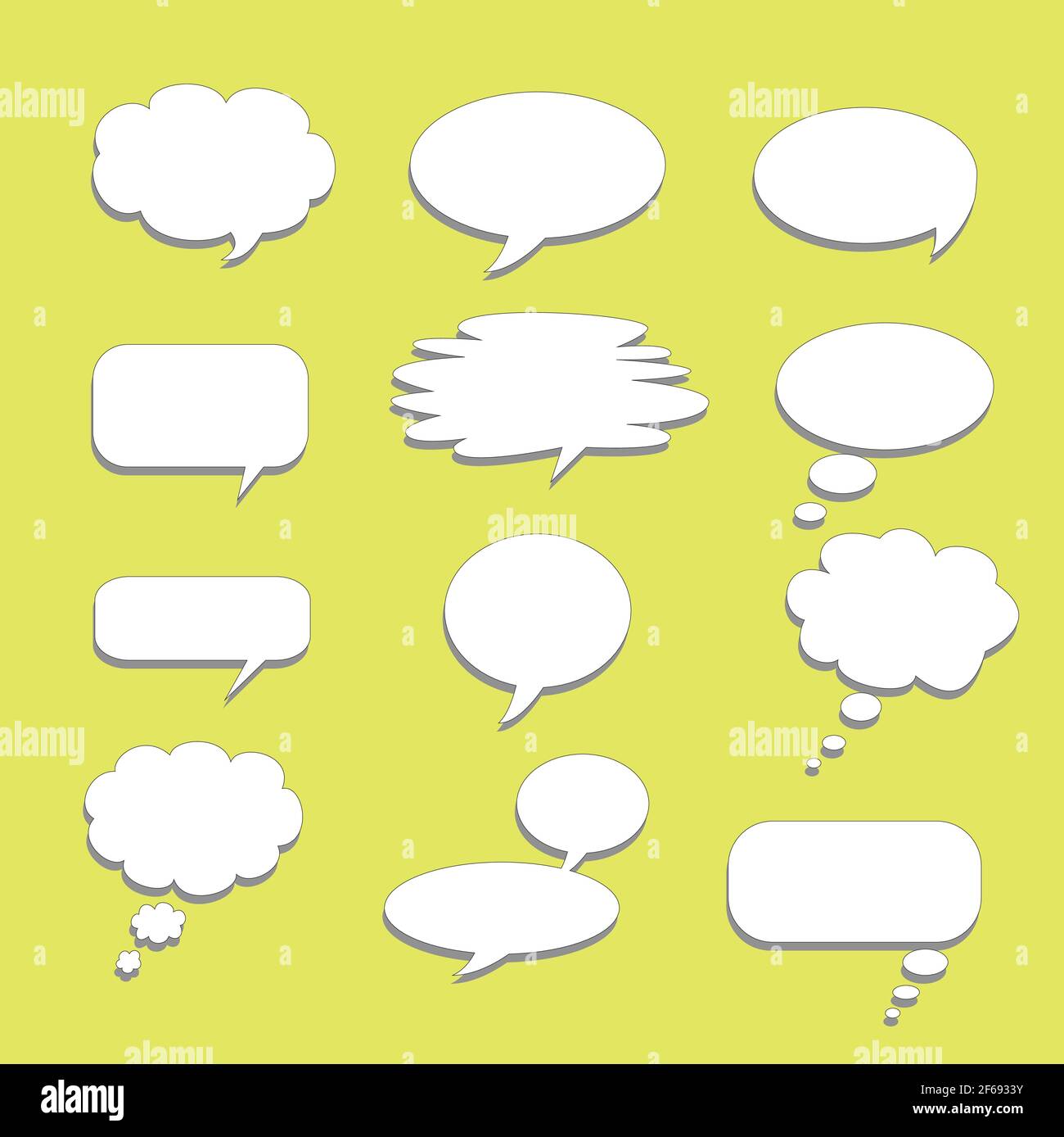 Bulle de texte vide Banque d'images vectorielles - Alamy