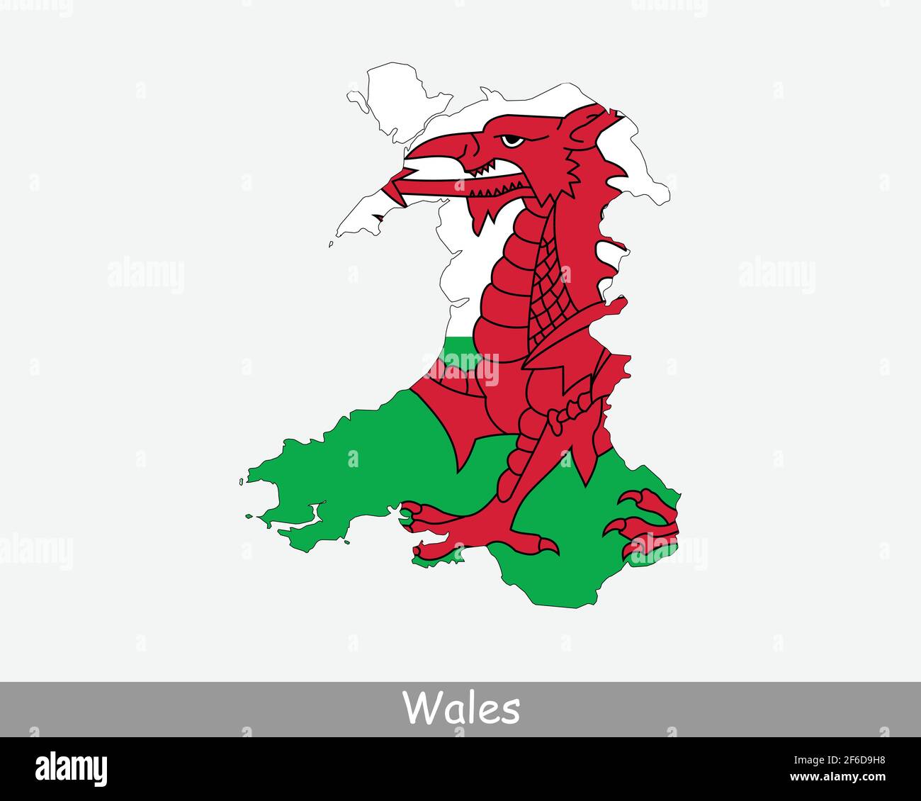 Carte des drapeaux du pays de Galles. Carte du pays de Galles Royaume ...