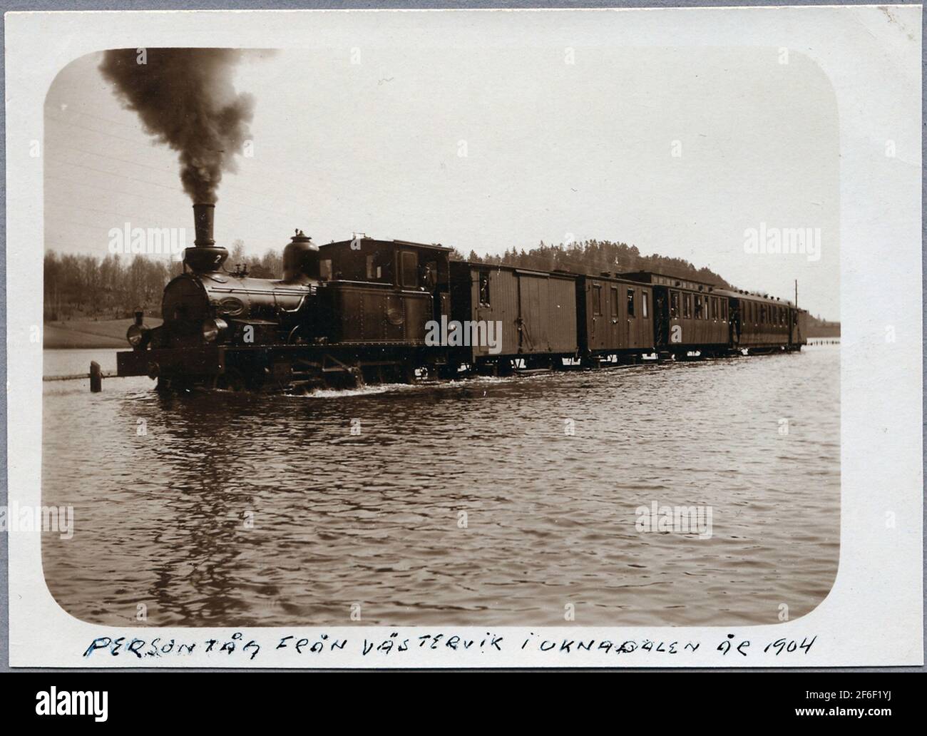 Inondation à Uknaden sur la ligne entre Storsjö et Nelhammar. Västervik ...