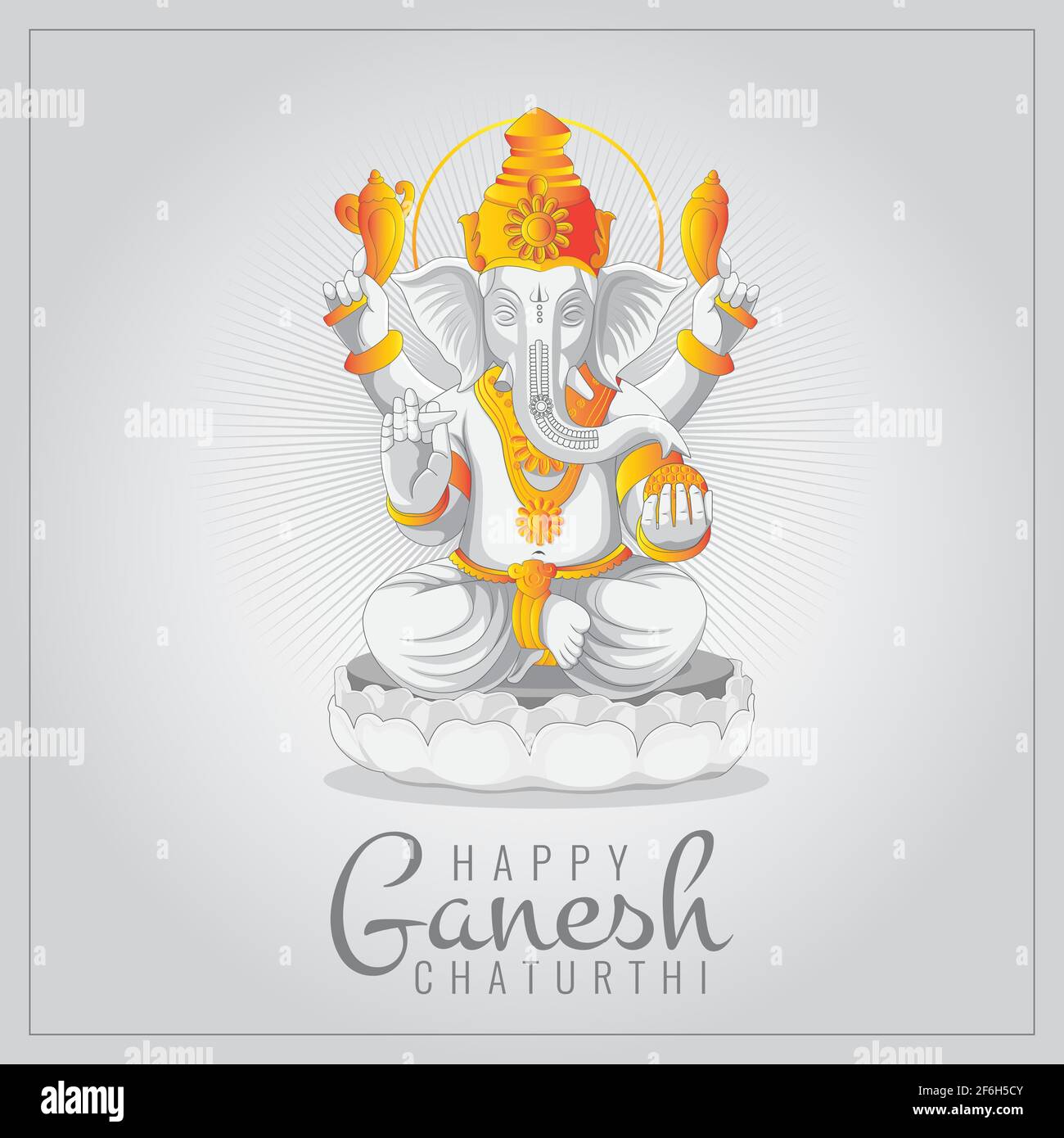 Statue Ganesha Ganesh Hindu Deity Banque d'images vectorielles - Alamy