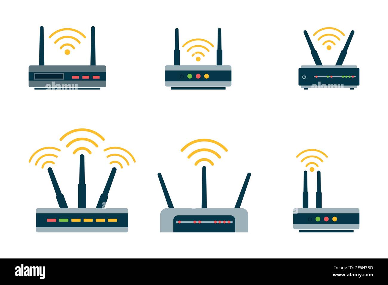 Icône plate du routeur. Routeur vectoriel. Symbole du routeur et du ...