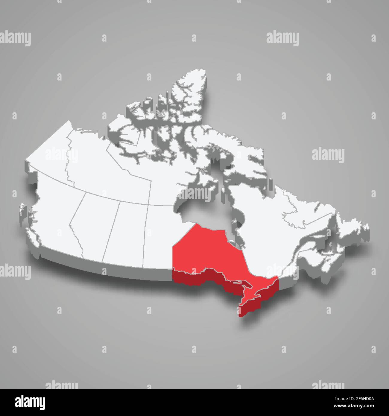 Ontario map Banque d'images vectorielles - Alamy