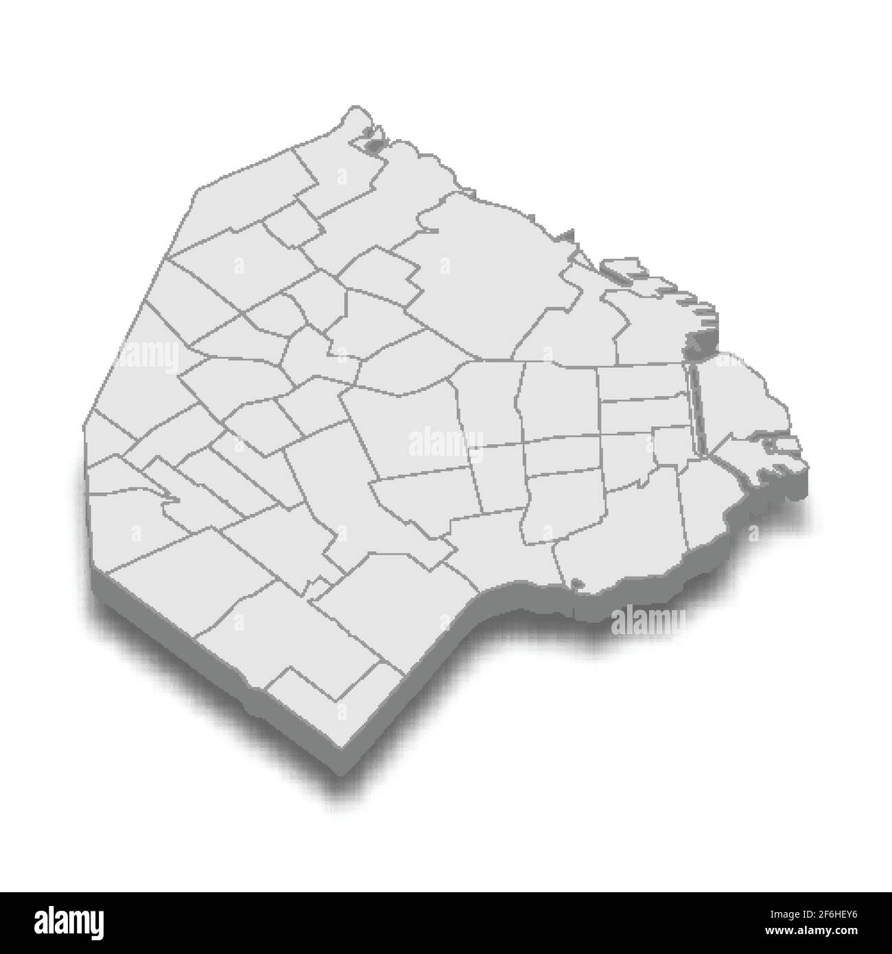 la carte isométrique 3d de Buenos Aires City est une capitale de l ...