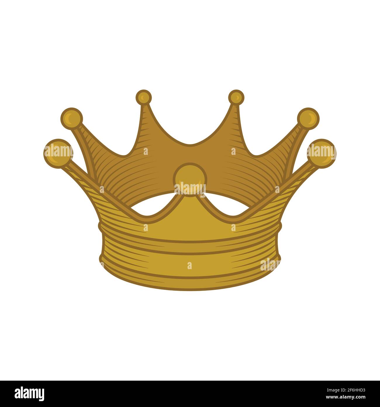 Couronne. Illustration vectorielle de couronne dessinée à la main ...