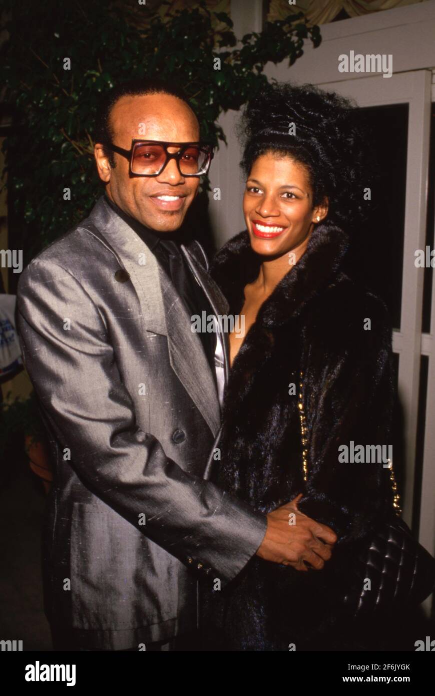 Bobby Womack et sa femme Regina 1988 crédit : Ralph Dominguez ...