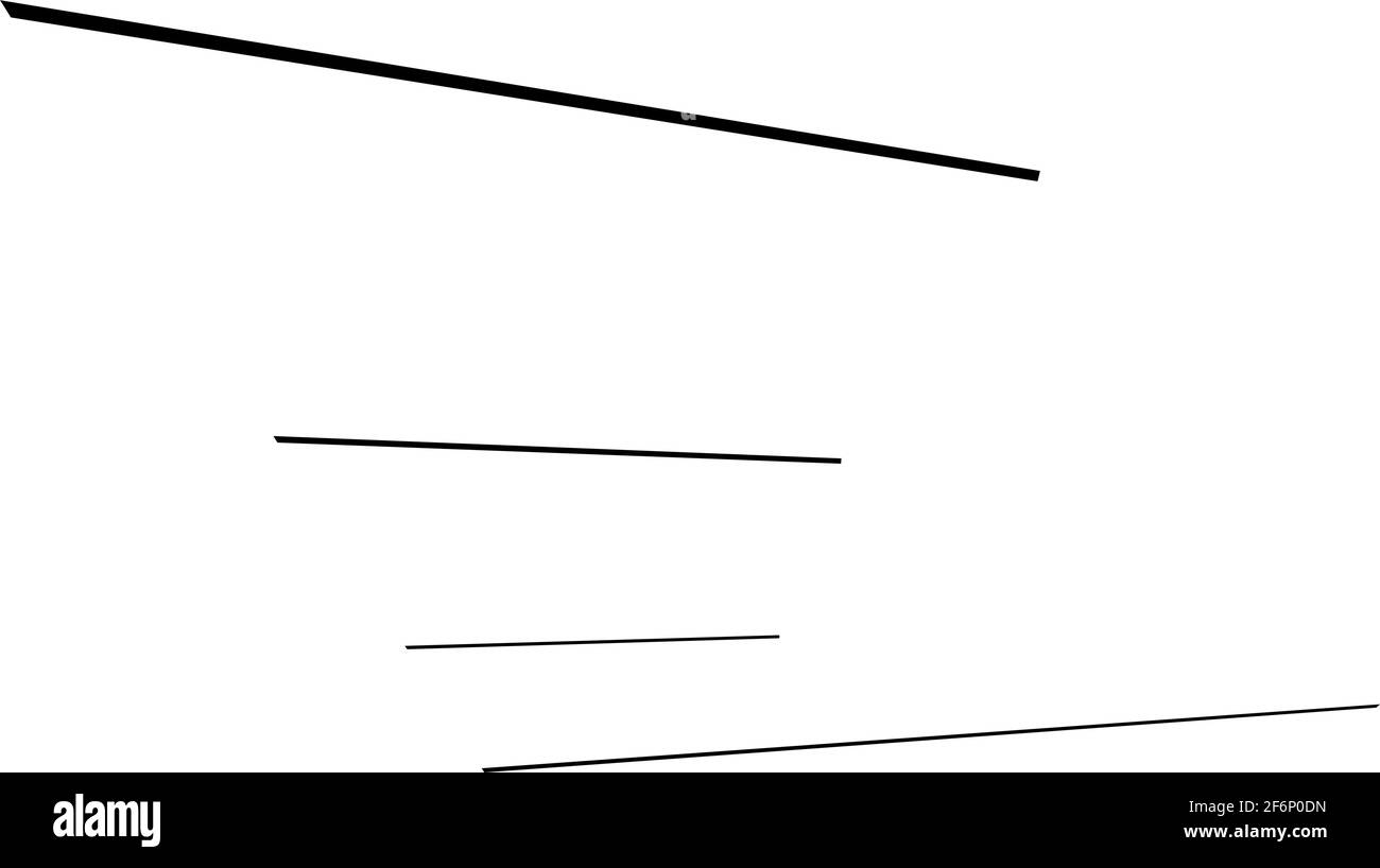 Lignes 3D dynamiques en perspective. Disparition, diminution des lignes ...