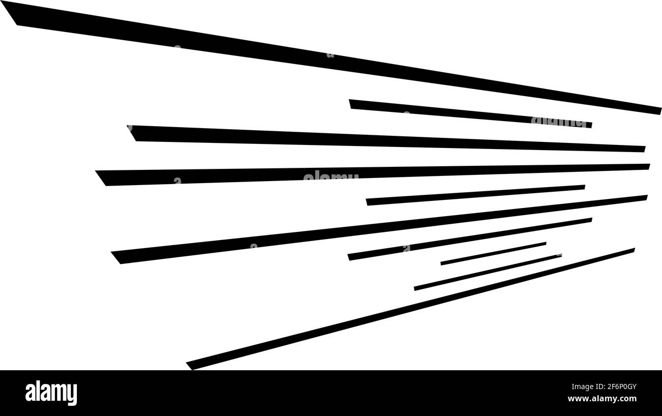 Lignes 3D dynamiques en perspective. Disparition, diminution des lignes ...