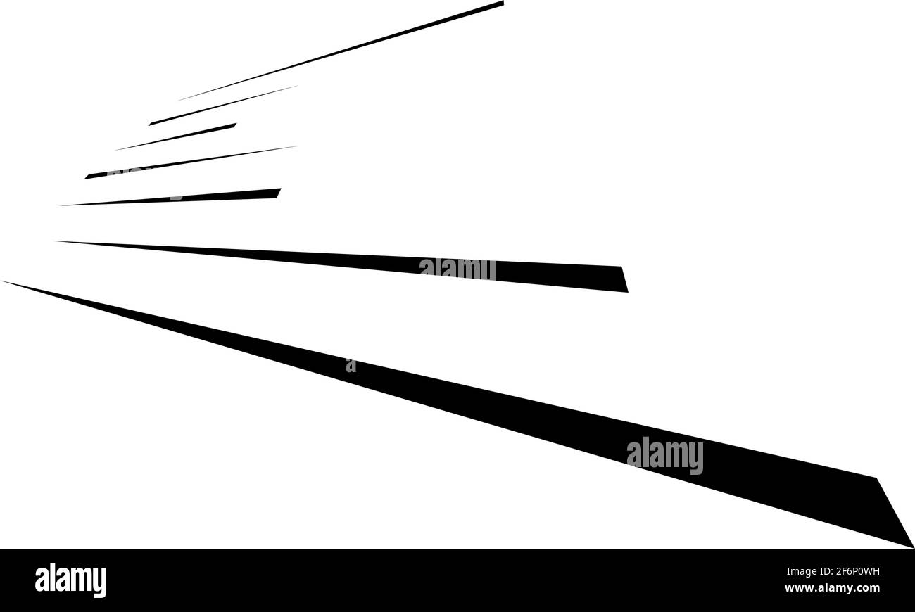 Lignes 3D dynamiques en perspective. Disparition, diminution des lignes ...