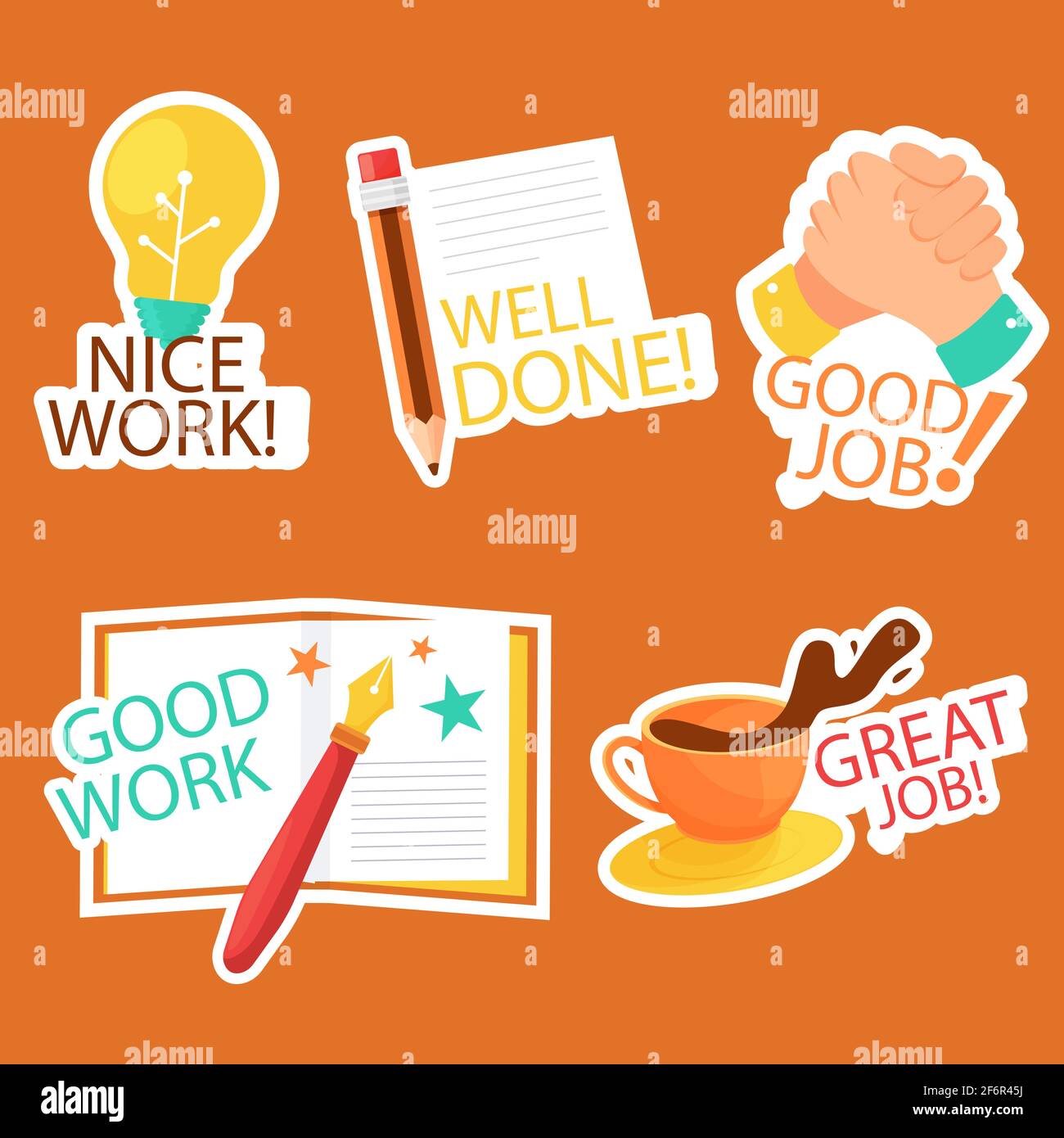 Well done stickers Banque de photographies et d’images à haute ...
