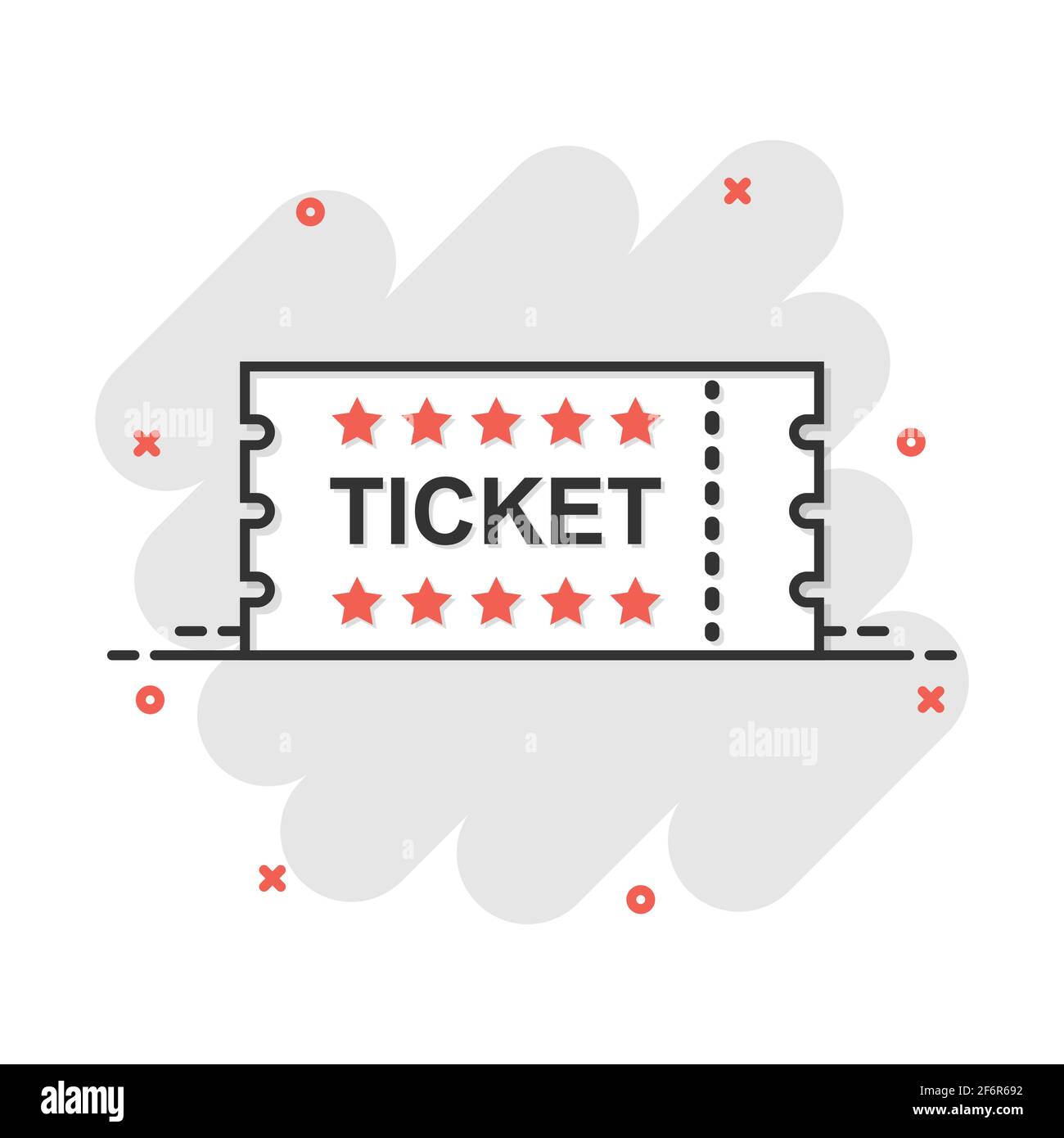 L'icône de cinéma dans le style comique. Admettre un bon vecteur d ...