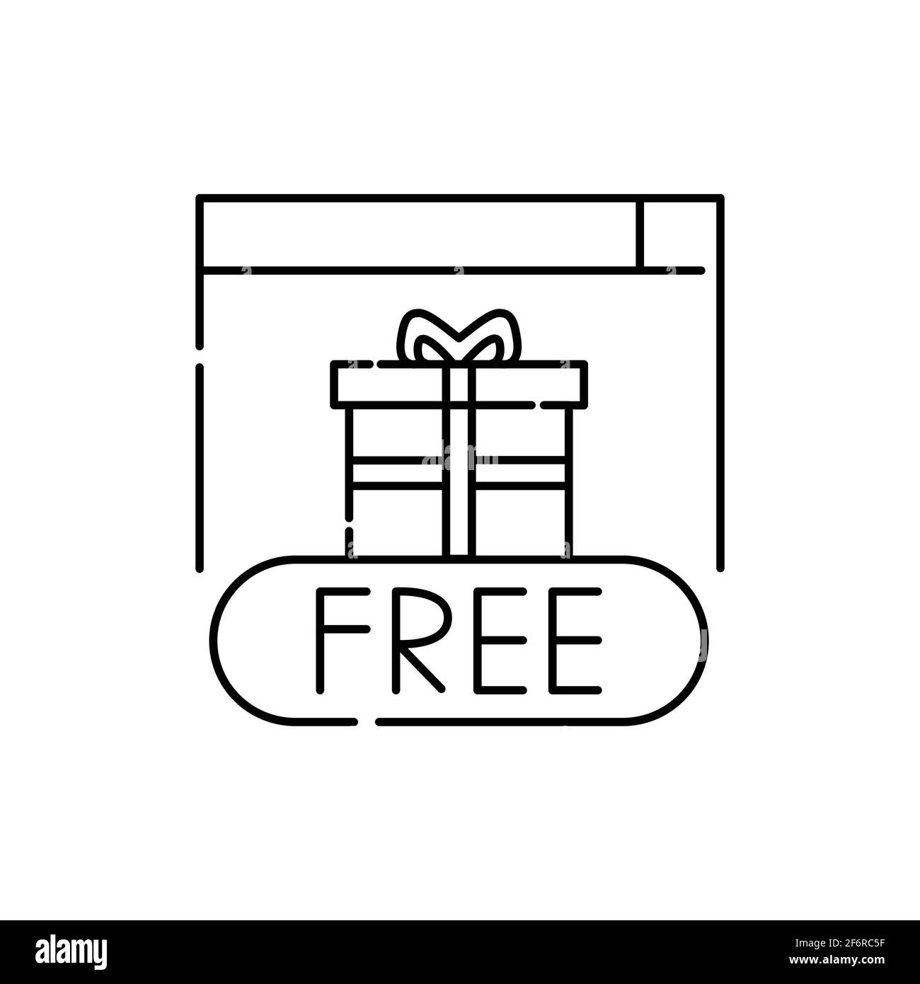 Icône de ligne de couleur de freemium de streaming. Pictogramme pour ...