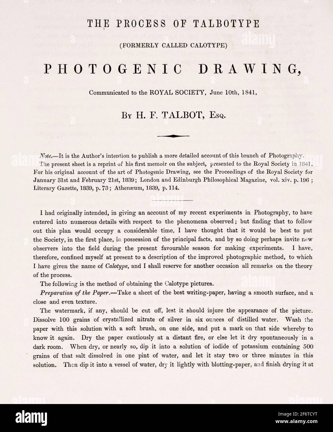 Photogenic drawing Banque de photographies et d’images à haute ...