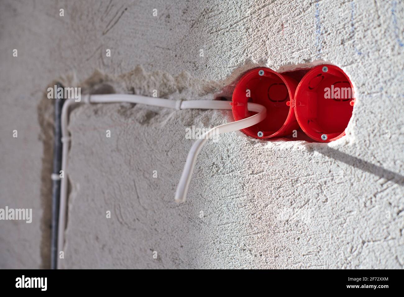 Nouvelle installation de câblage électrique, boîte de prise en ...