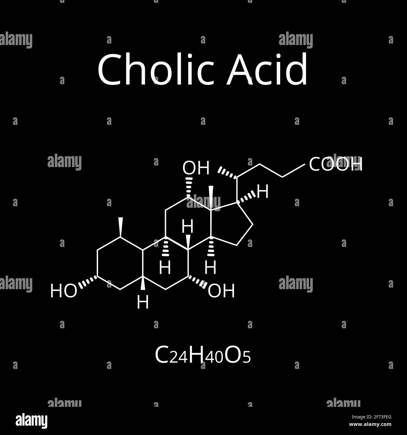 Molécule d'acide cholique acide biliaire Banque d'images vectorielles ...