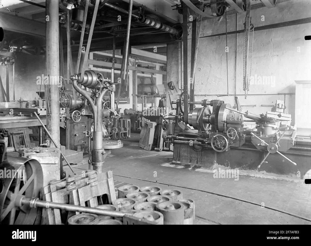 Hall des machines Banque d'images noir et blanc - Alamy