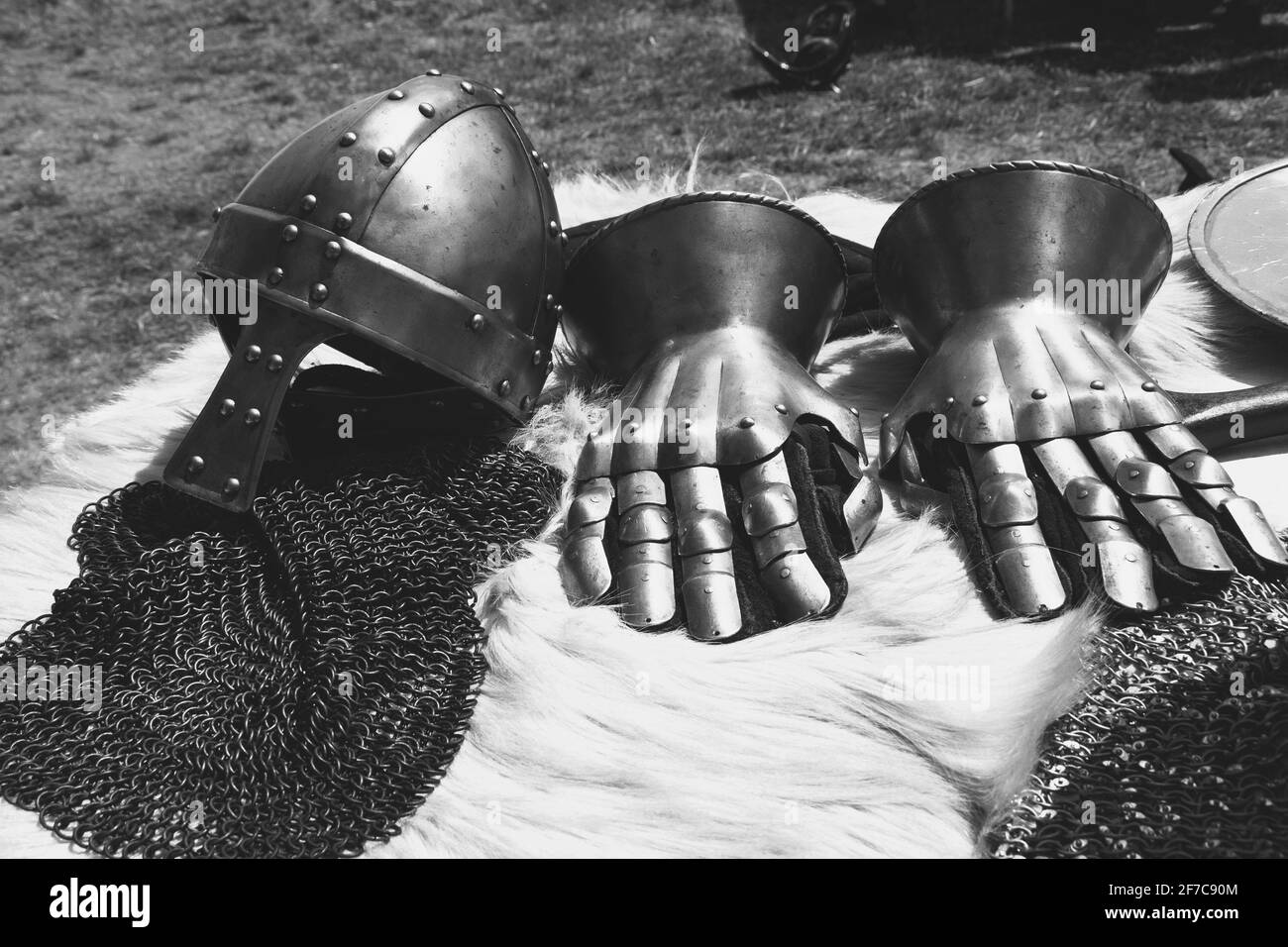 Crusader camp Banque d'images noir et blanc - Alamy