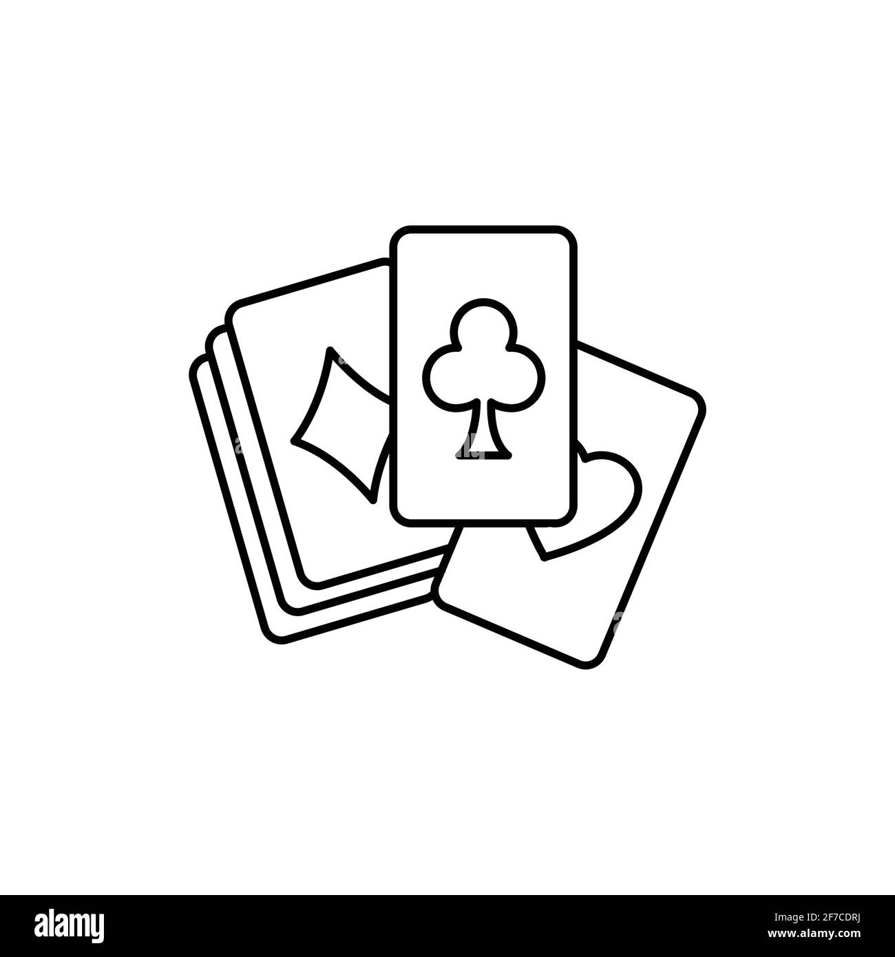 Cartes de jeu couleur icône de ligne. Pictogramme pour page Web ...