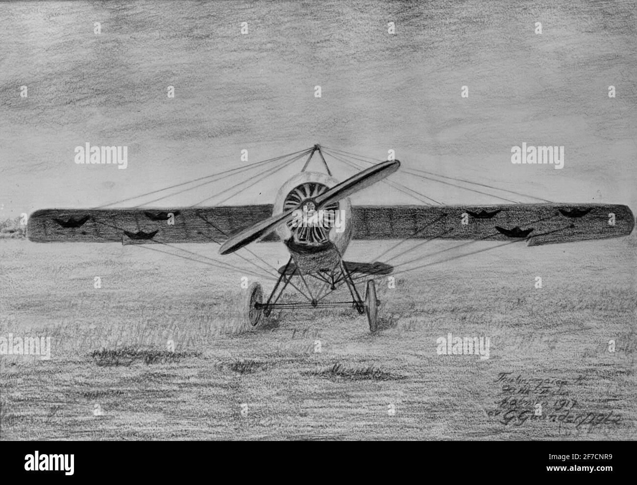 Avion de dessin animé Thulin K avec des brochettes avion de dessin ...
