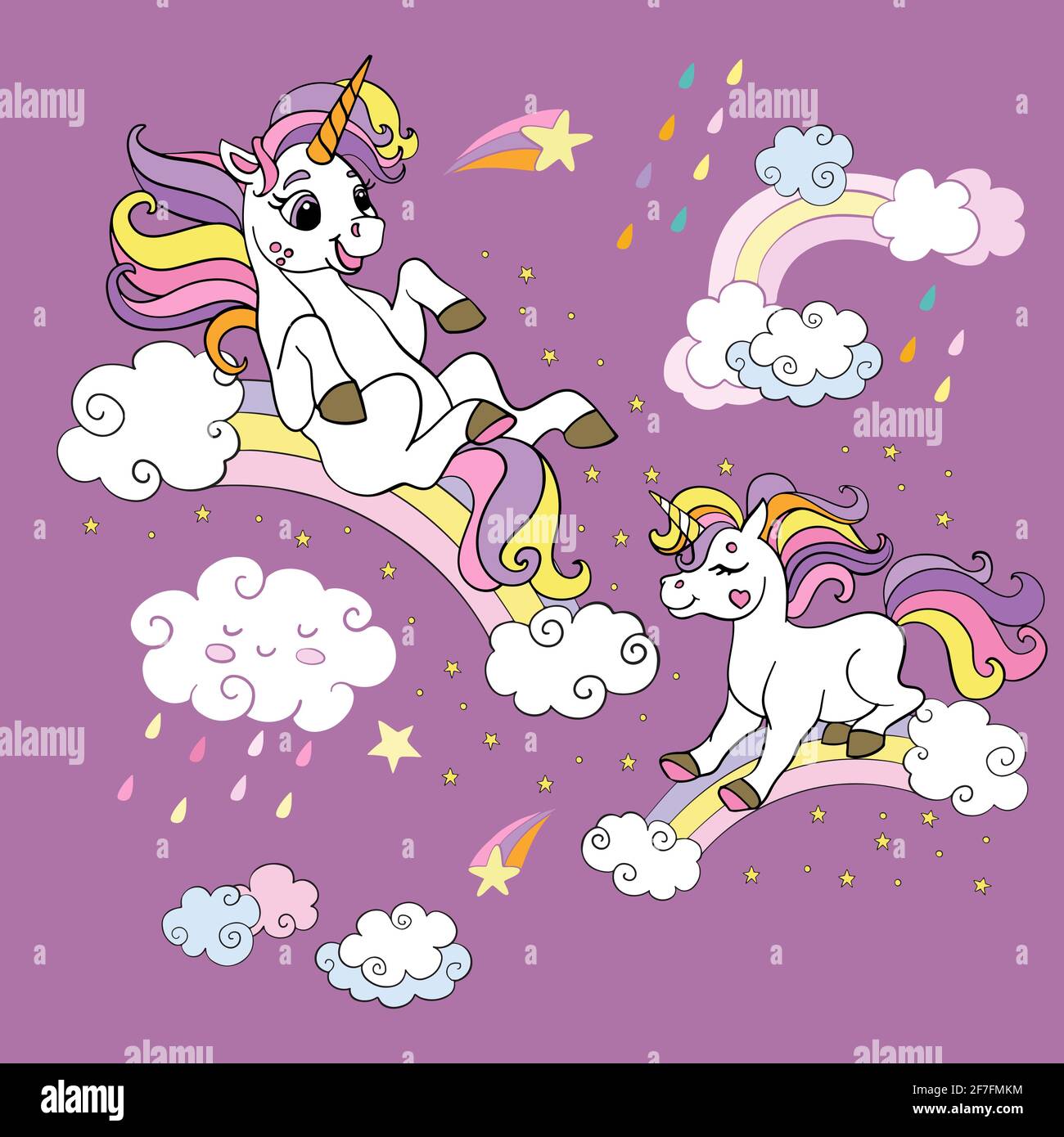 Beaux arcs en ciel Banque d'images vectorielles - Alamy