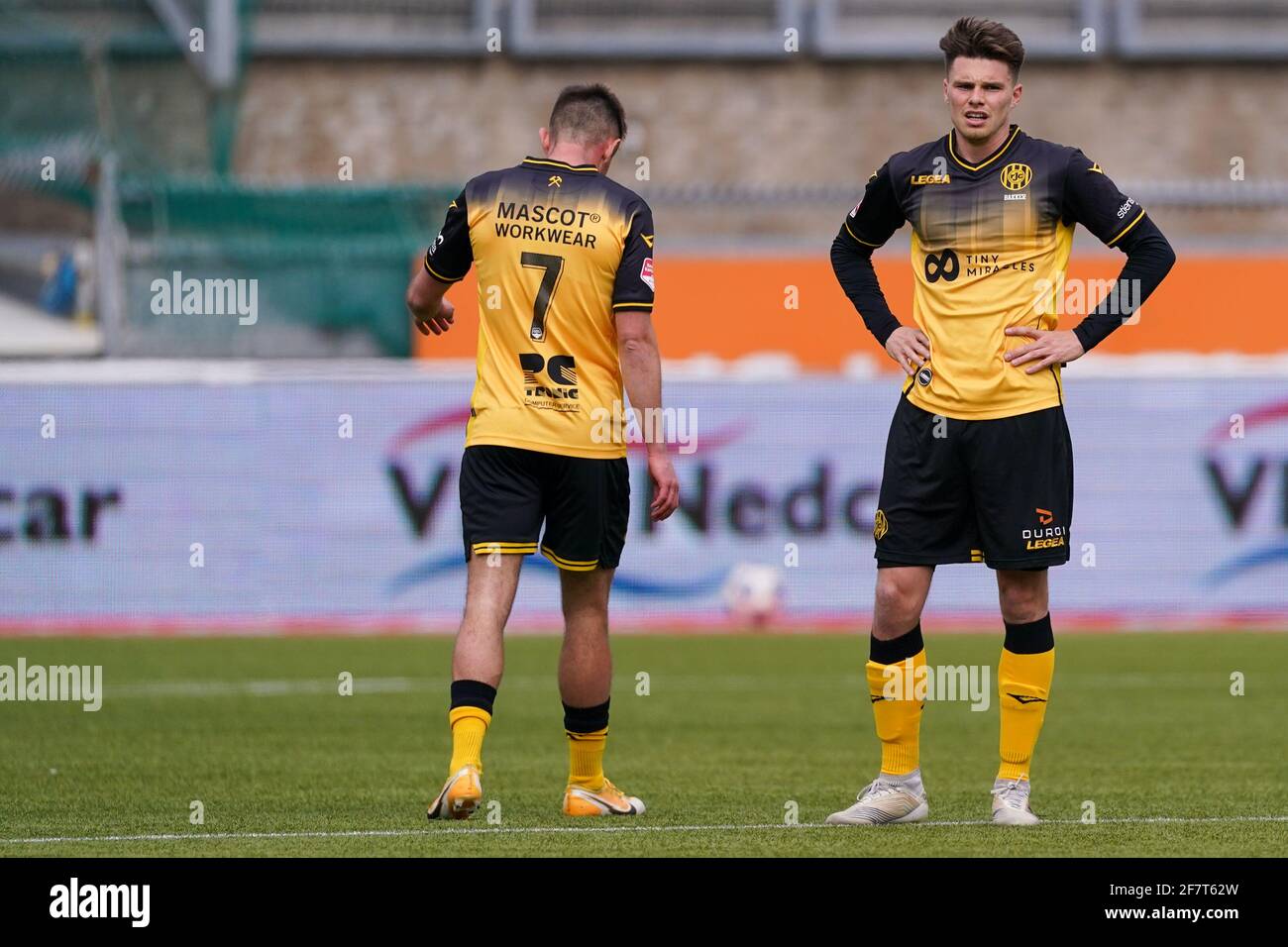 KERKRADE, PAYS-BAS - AVRIL 9: Thijmen Goppel de Roda JC et Danny Bakker ...