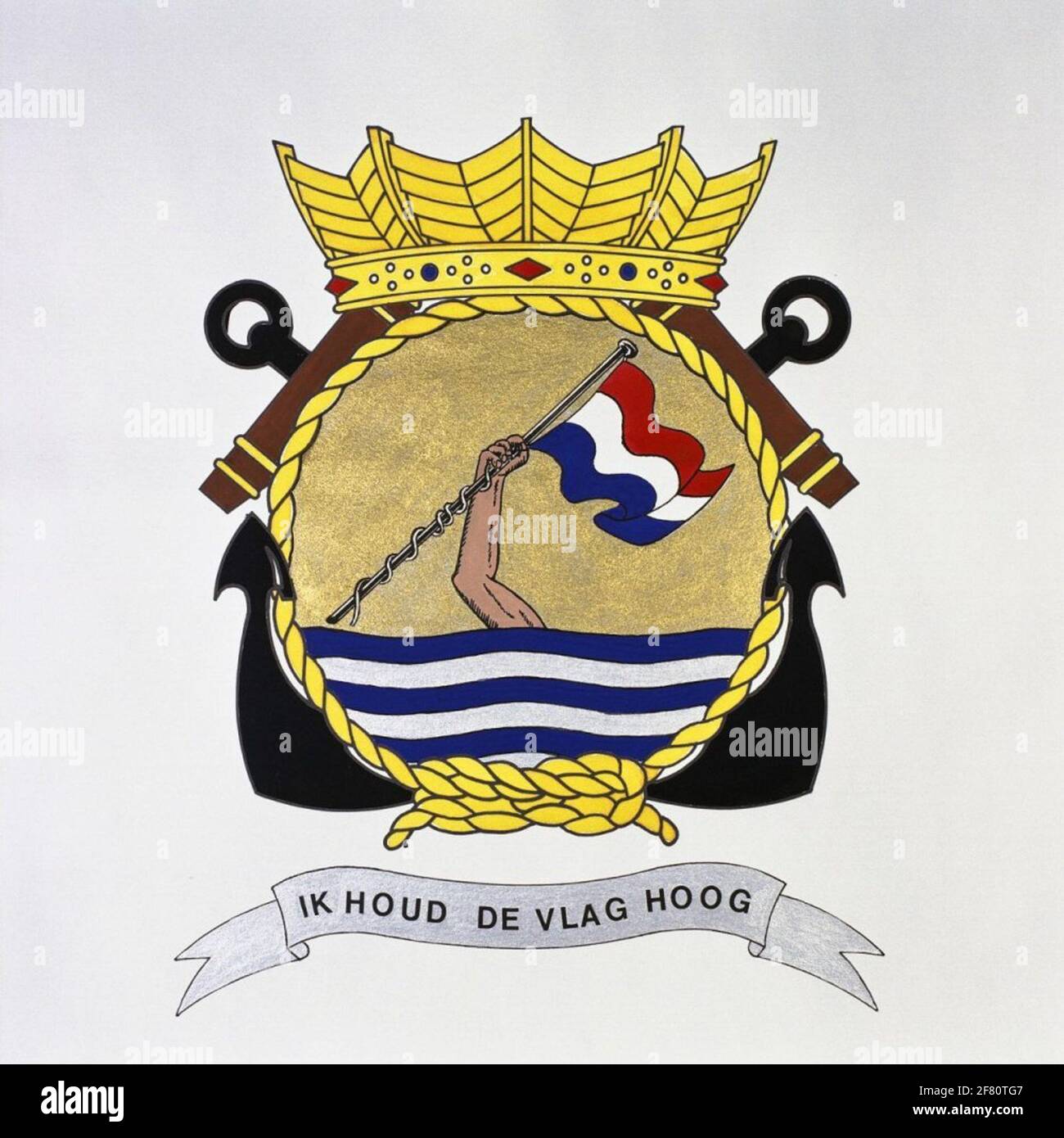 Hobein. L'emblème fait référence à un acte héroïque de marin de la 2e ...