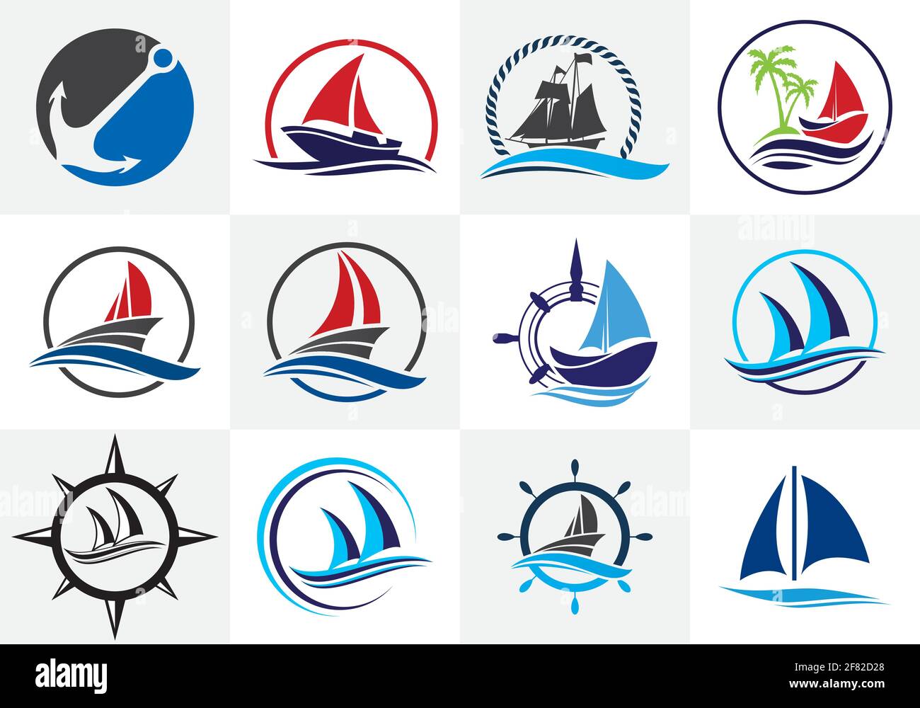 Symbole symbole symbole symbole symbole de croisière ou de bateau icône ...