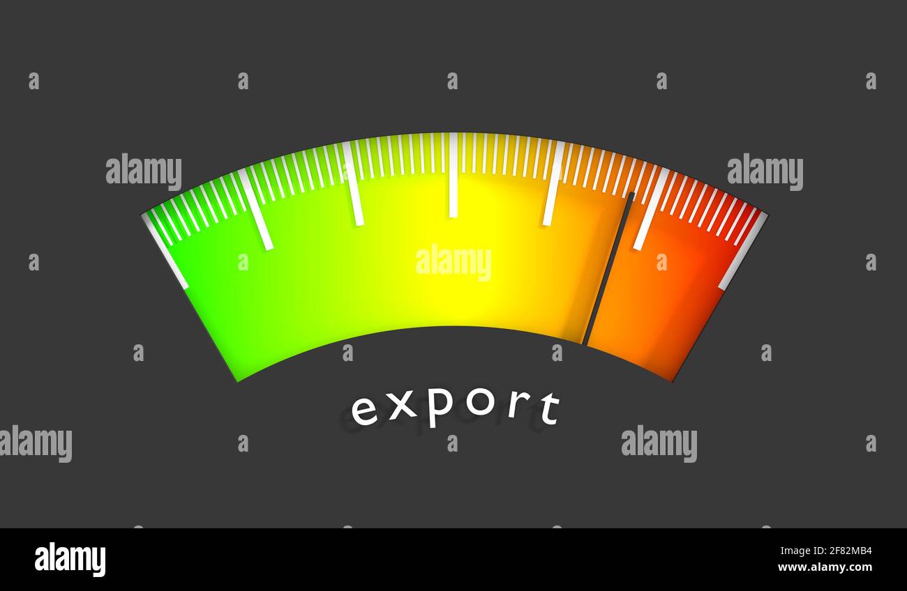 Echelle de niveau d'exportation avec flèche. L'icône de l'appareil de ... Echelle de niveau d'exportation avec flèche. L'icône de l'appareil de ...