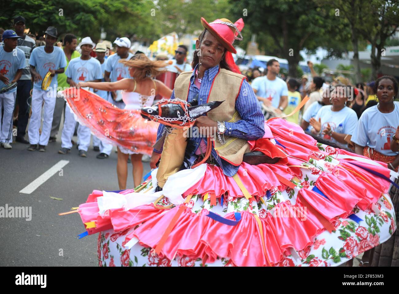 salvador, bahia / brésil - 24 janvier 2016: Membres du groupe culturel ...