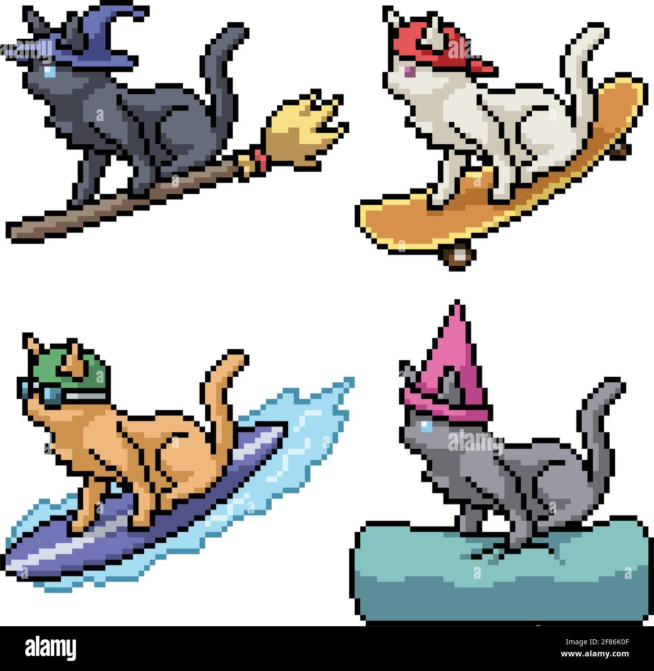 Chat pixel art Banque de photographies et d’images à haute résolution ...