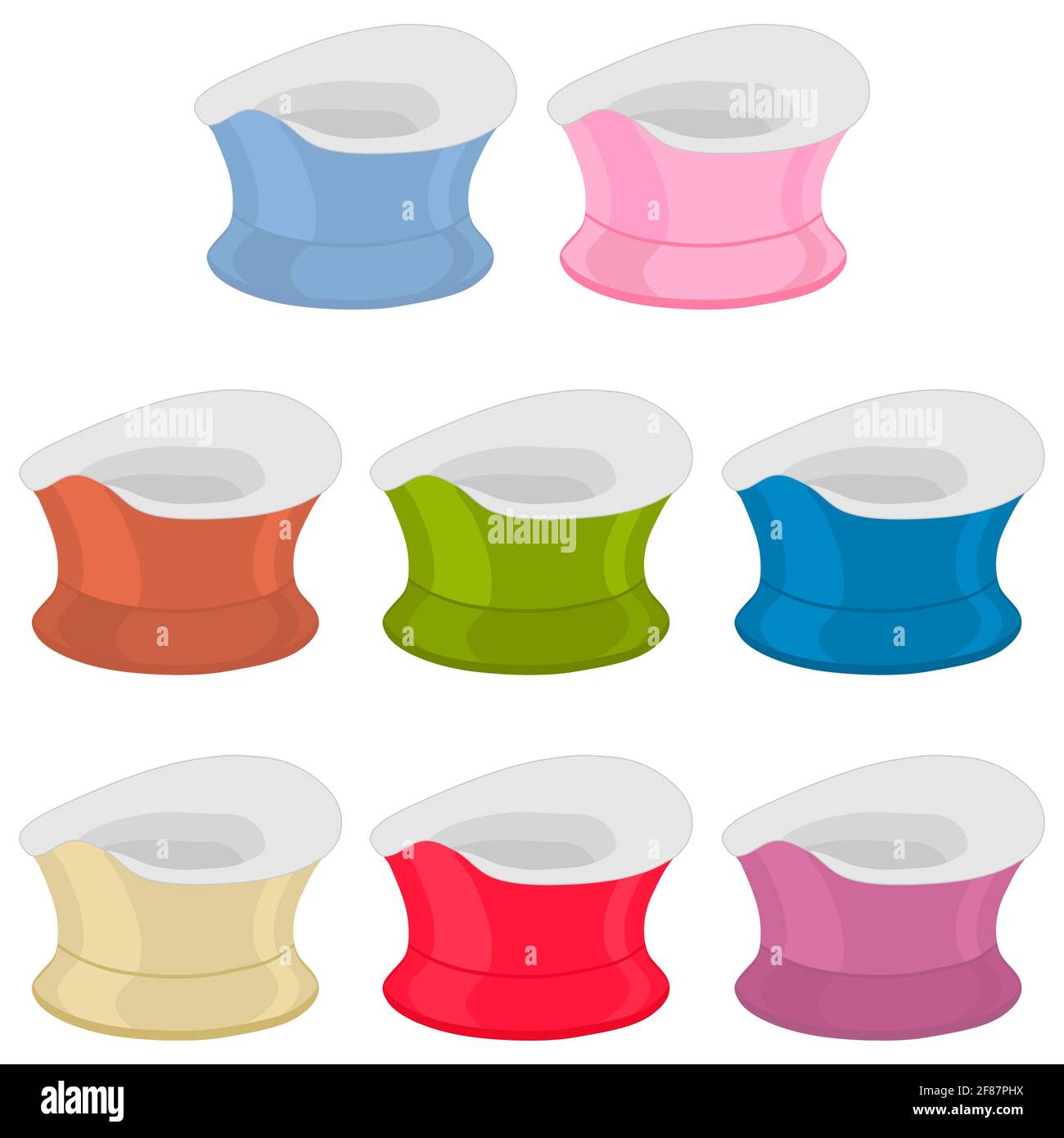 Illustration sur kit thème pots en plastique pour bébé avec poignée ...