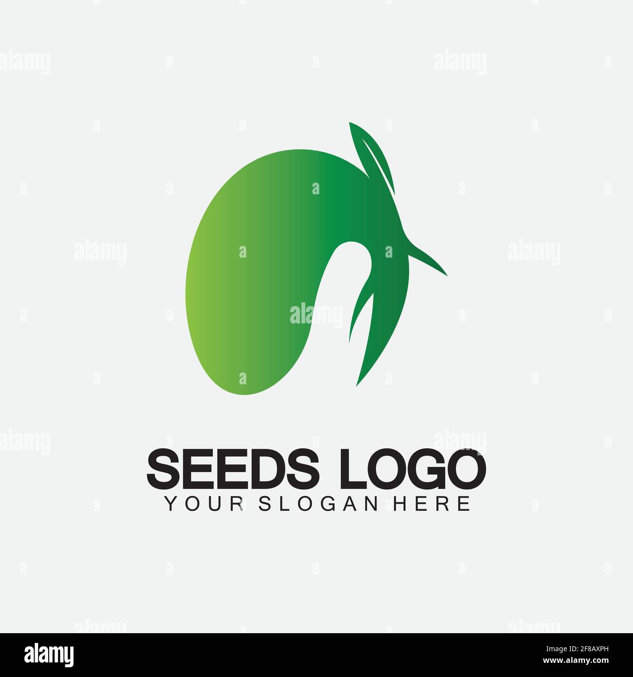 Modèle de concept de logo de semences Vector.growing logo de semences ...