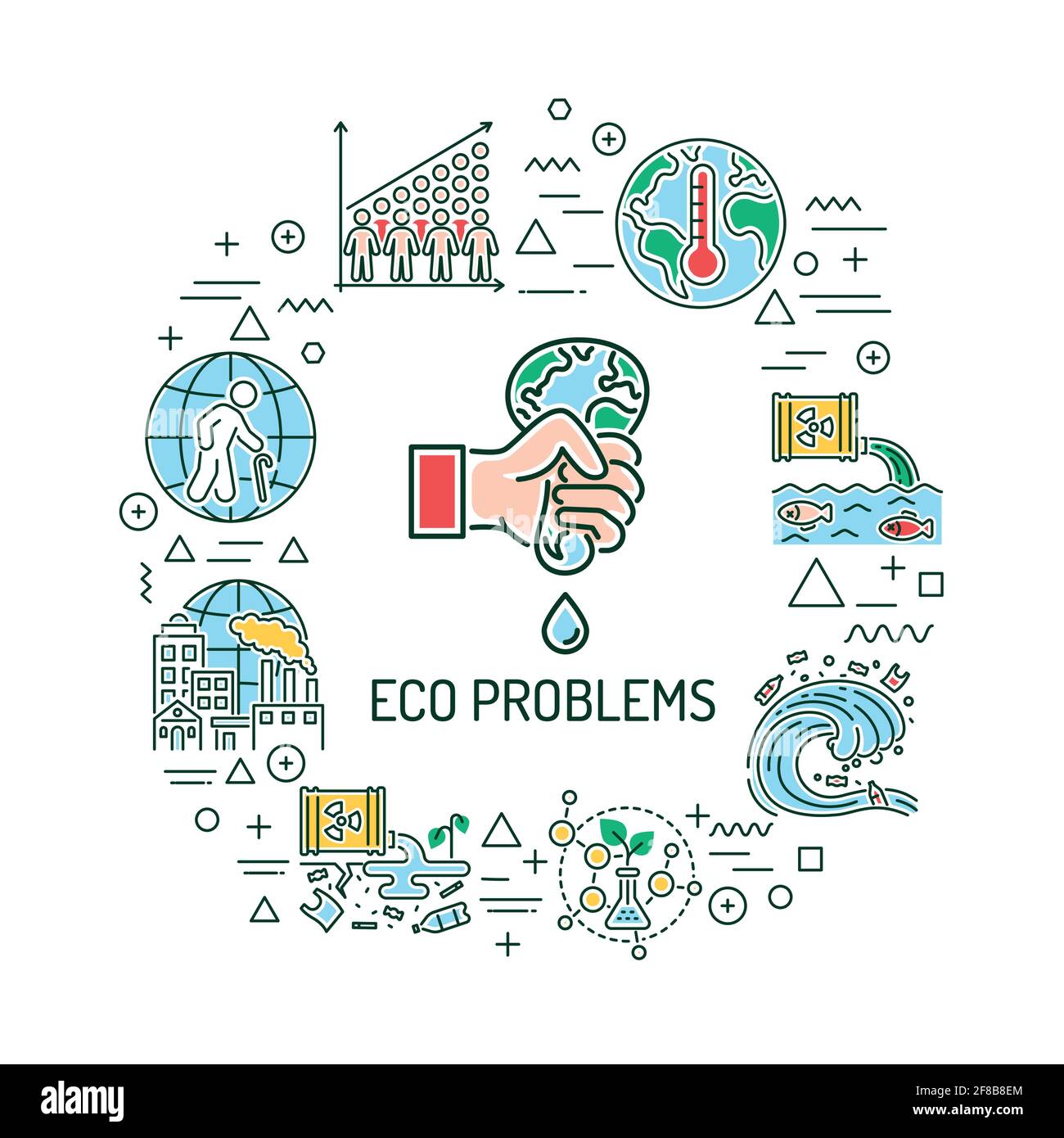 Biodiversidad del ecosistema Banque d'images vectorielles - Alamy