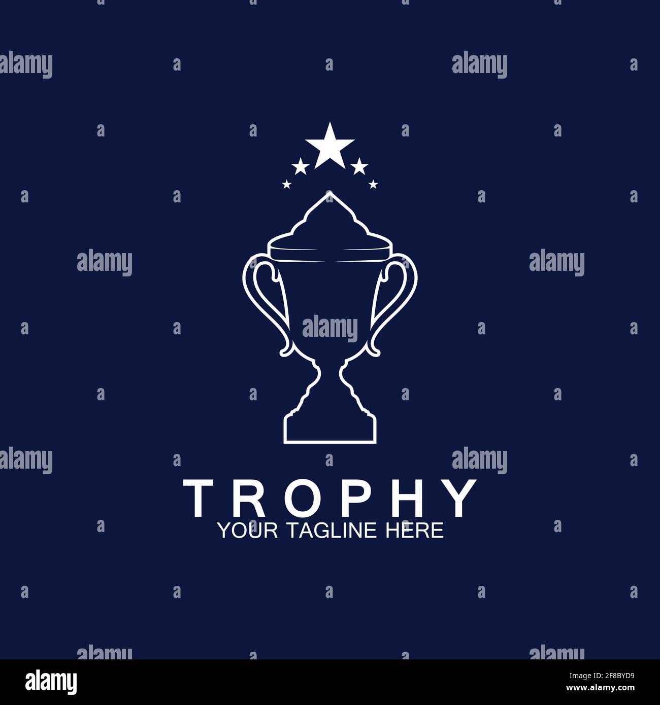 Logo du vecteur de trophée icône du logo du trophée icon.champions pour ...