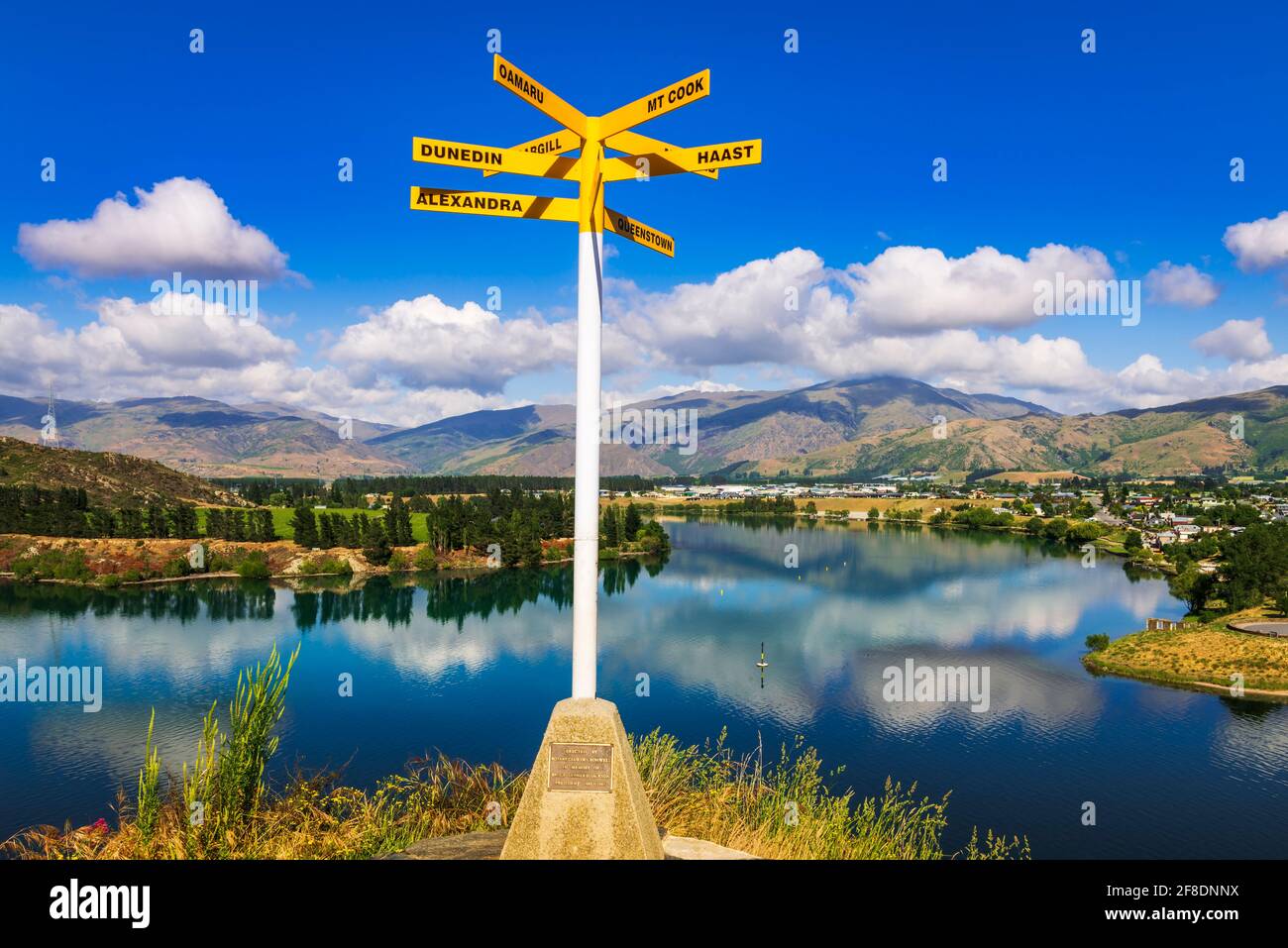 Panneau de localisation au belvédère de Bruce Jackson, Cromwell ...