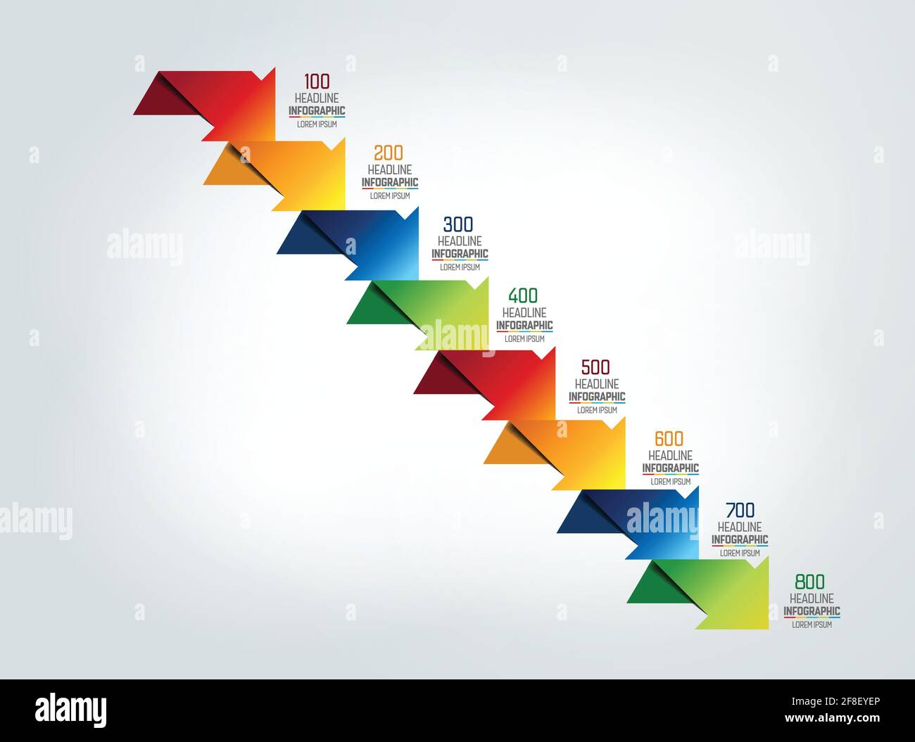 Schéma de flèche de la chronologie, infographie Image Vectorielle Stock ...