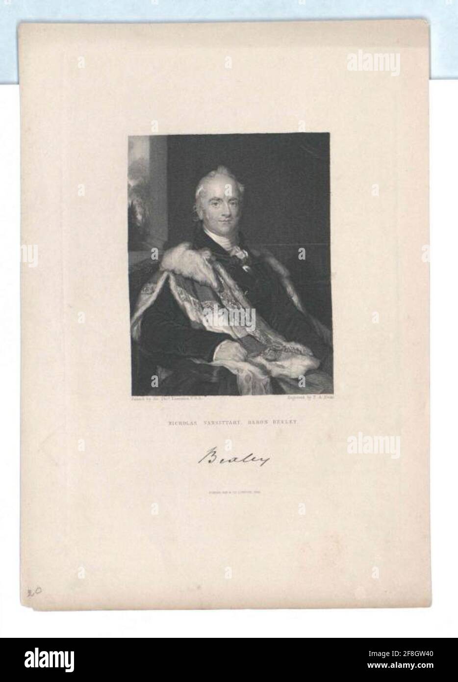 Nicholas vansittart 1er baron bexley Banque de photographies et d ...