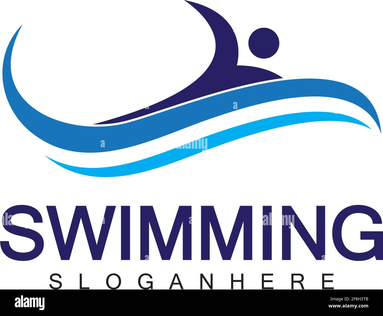 Dessin d'illustration vectorielle du logo natation.Club de natation ...