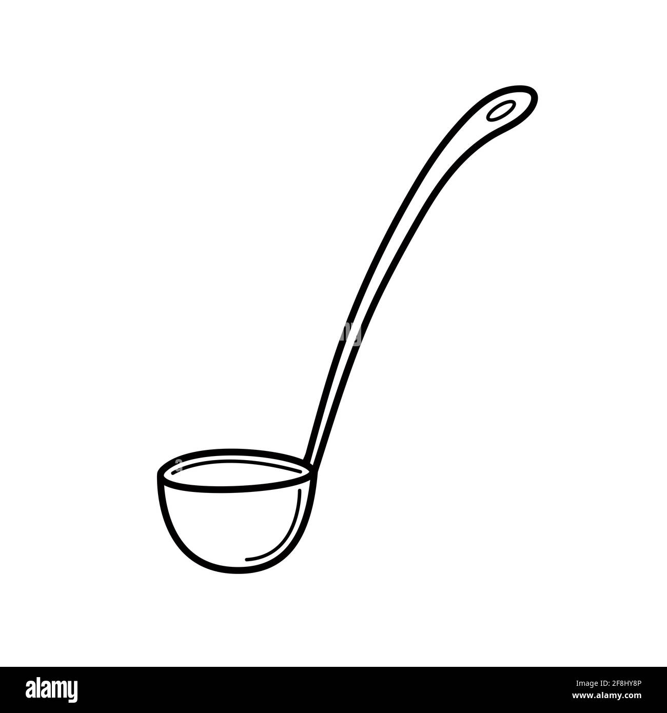 Soupe louche dessin main dessin dessin dessin simple de style Doodle ...