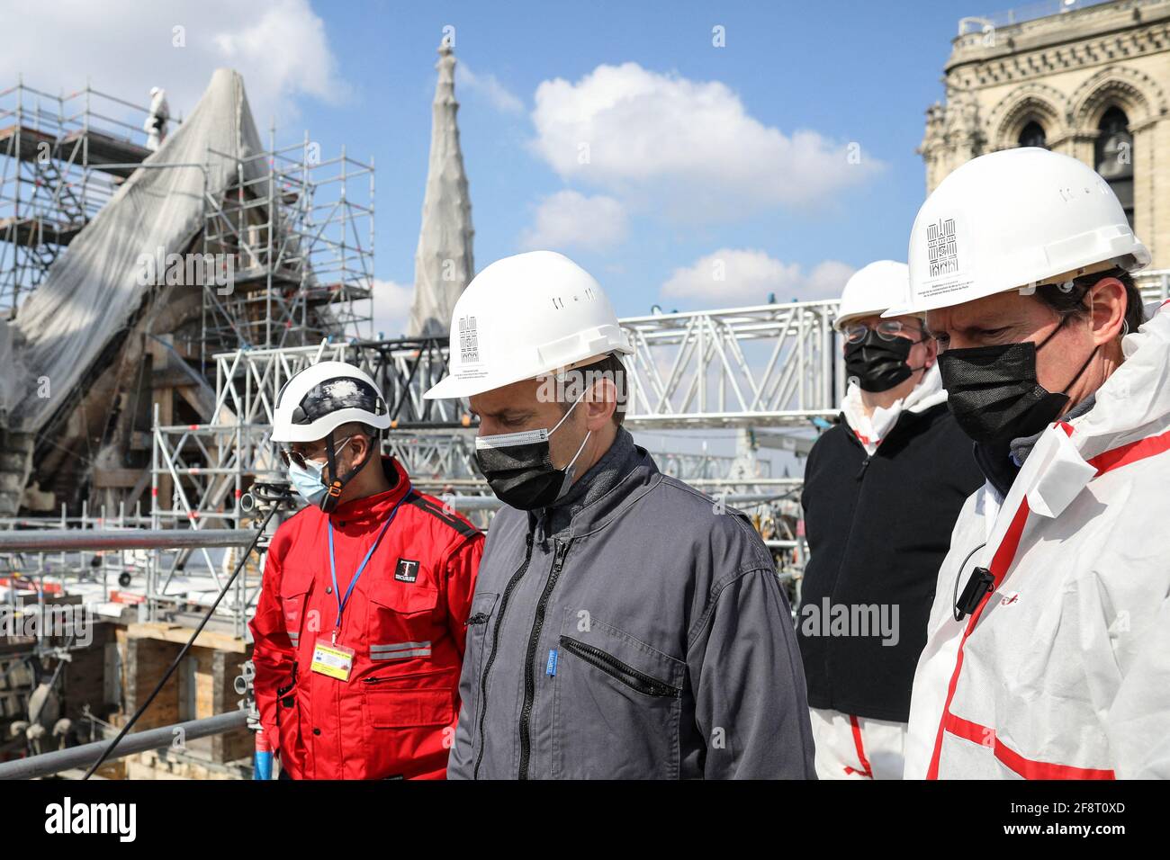 Paris, France, le 15 avril 2021. Le président français Emmanuel Macron ...