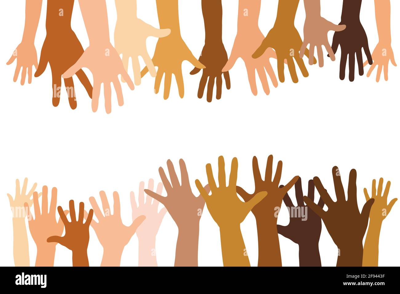 Diversity hands together illustration Banque de photographies et d ...