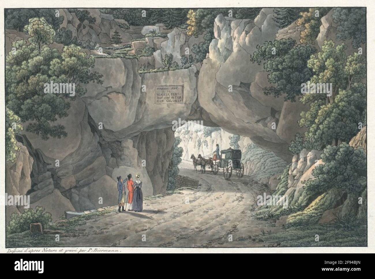 Vue sur Pierre-Pertuis. La manière percée par les Romains à travers un ...